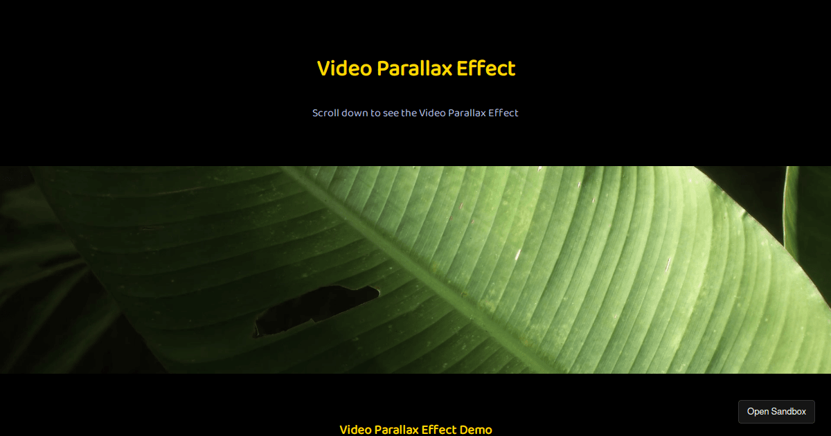 parallax-video-background - Codesandbox
