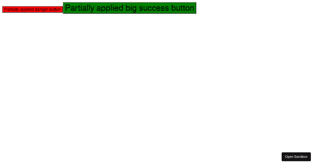 [Design Pattern] Functional Programming - Partially Applied Component - Codesandbox