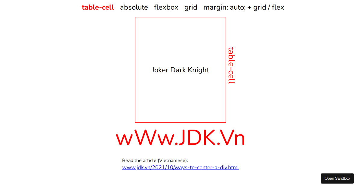 center-a-div - Codesandbox