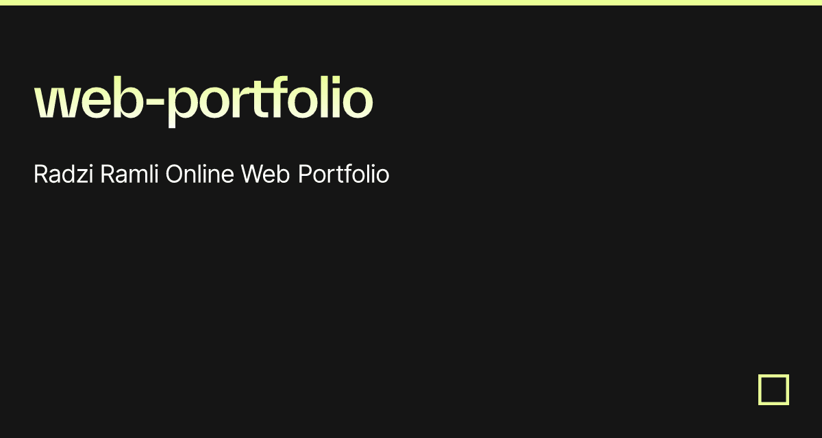 web-portfolio - Codesandbox