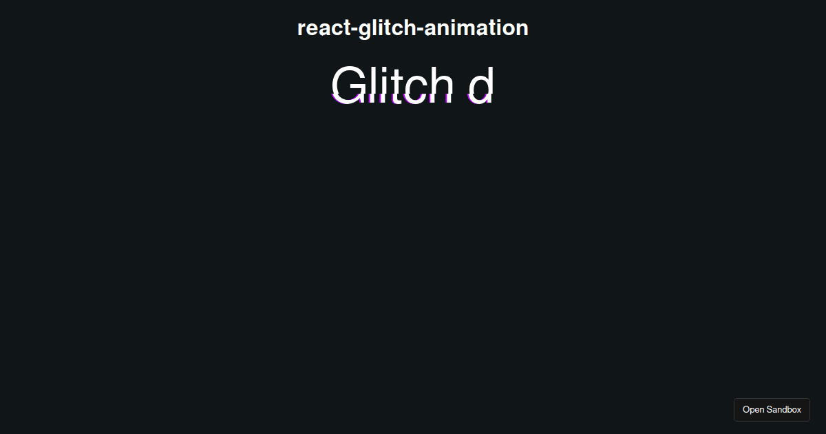 react-glitch-animation (forked) - Codesandbox
