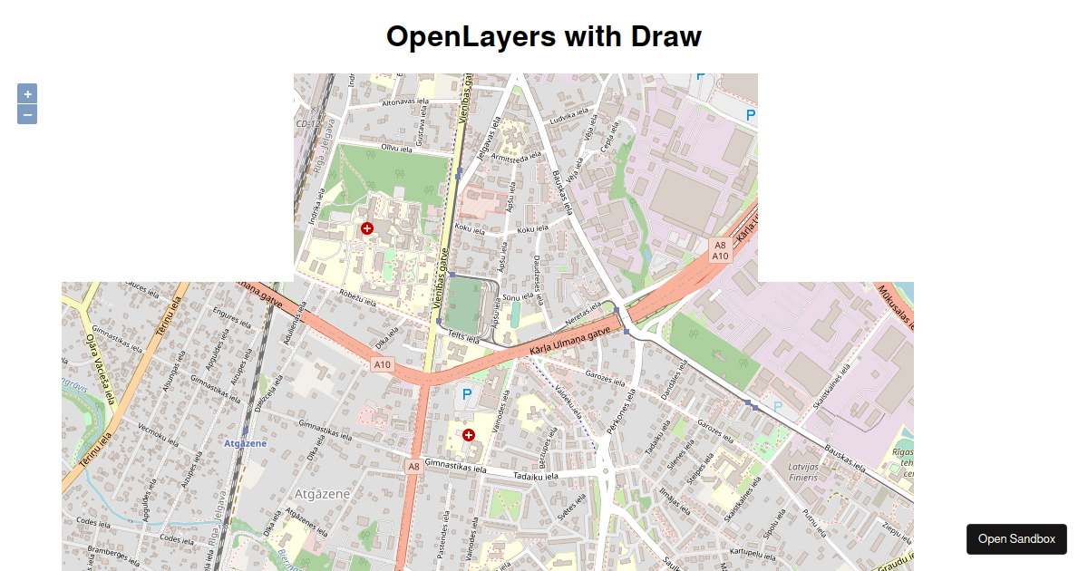 OpenLayers Draw - Codesandbox