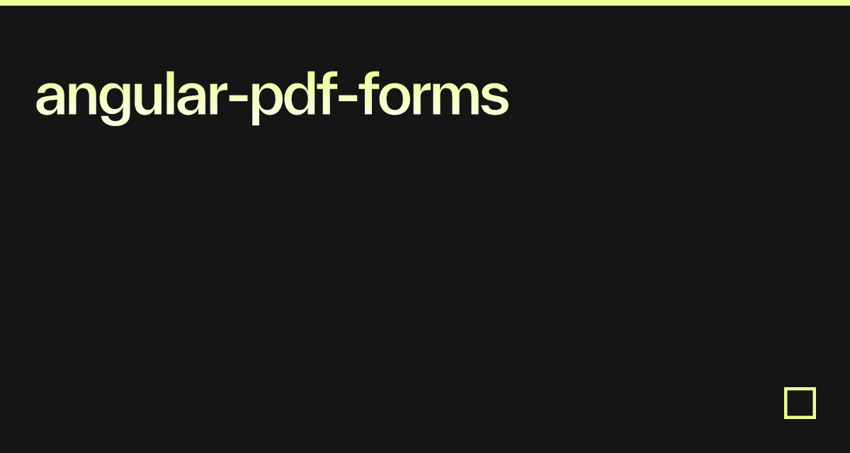 angular-pdf-forms - Codesandbox