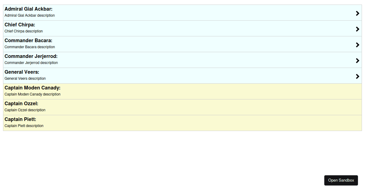 React Typescript Arrays Comparison Codesandbox