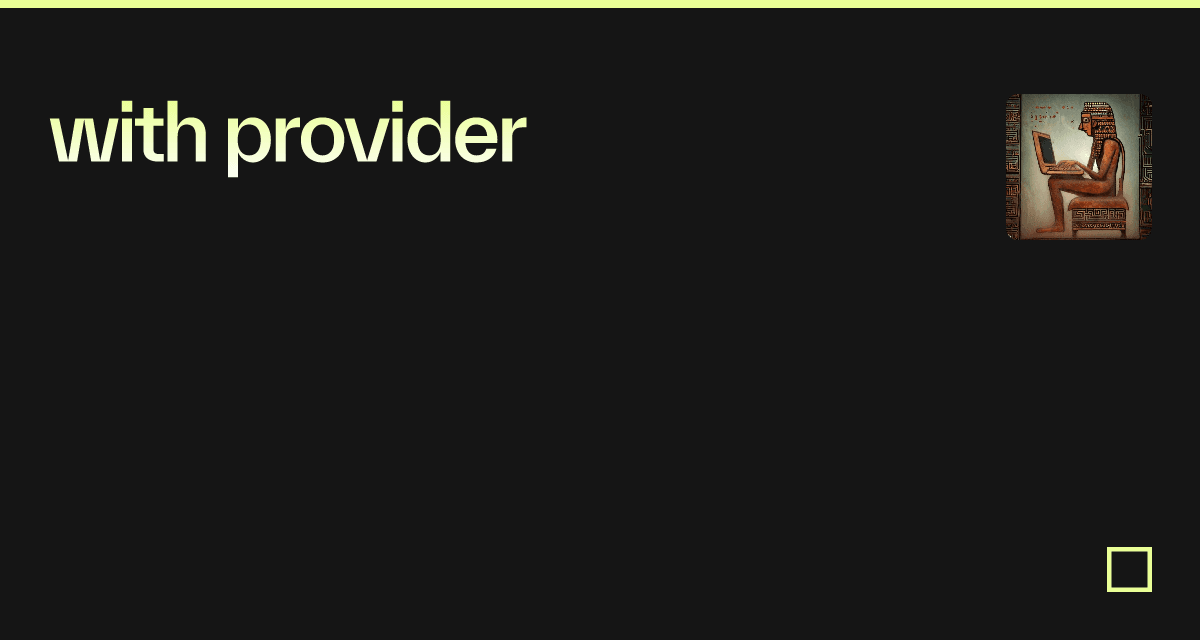 with provider - Codesandbox
