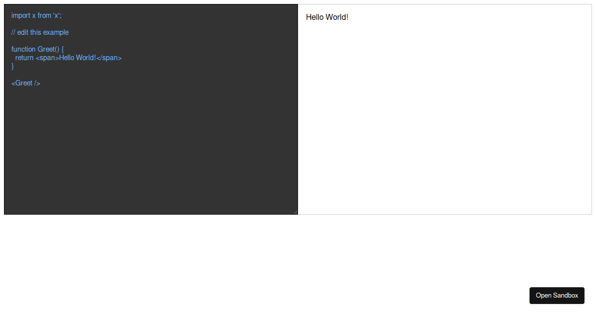 react-live-editor - Codesandbox
