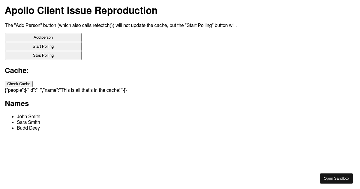 fetch-policy-cache-polling - Codesandbox