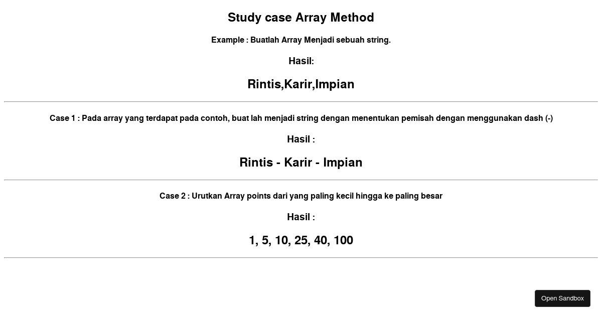 JS MySkill Study Case #14 - Codesandbox