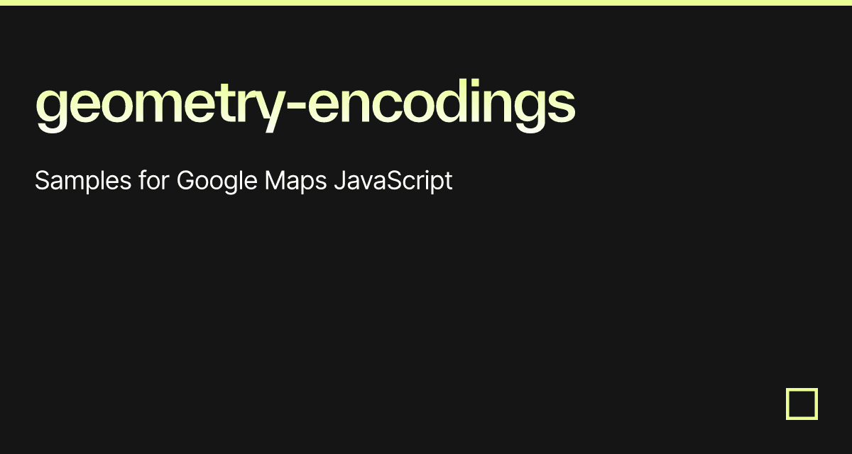 geometry-encodings - Codesandbox