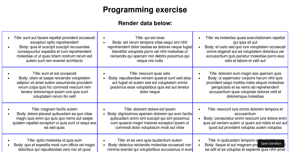 IQ - Render data (forked) - Codesandbox