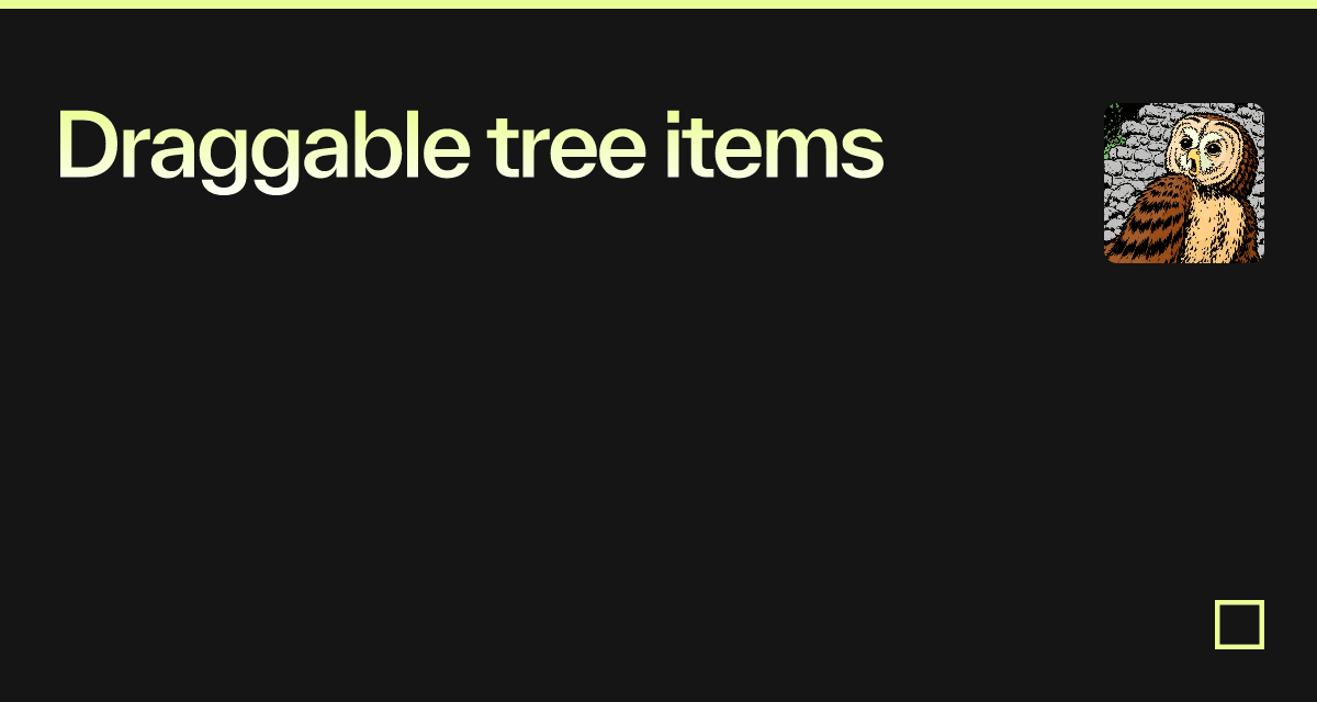 Draggable tree items - Codesandbox