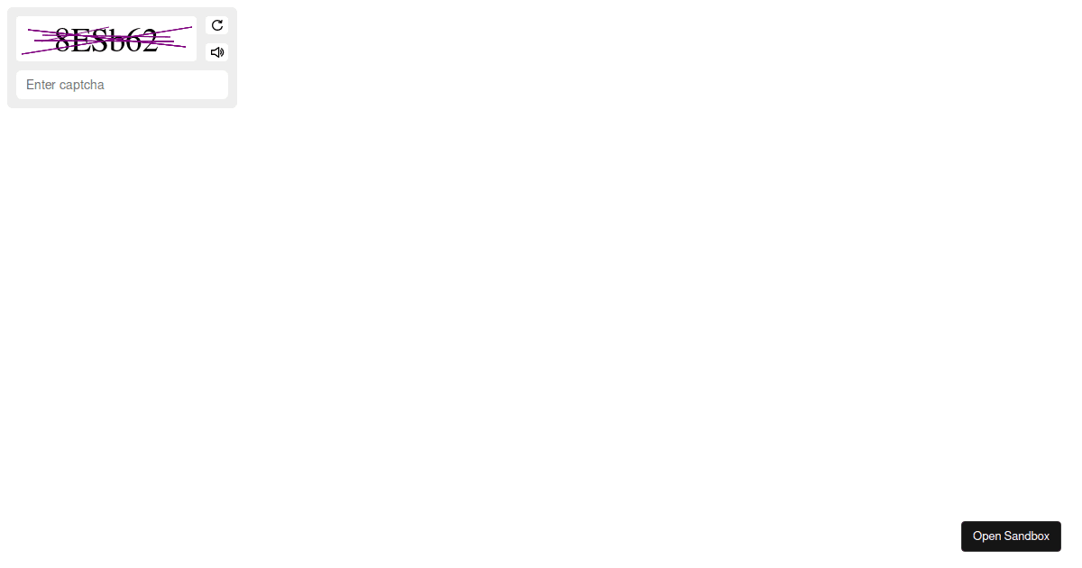 Demos React Captcha Forked Codesandbox