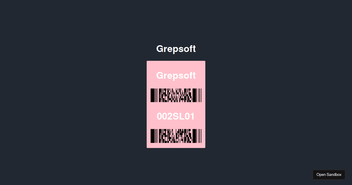 React Barcode Forked Codesandbox