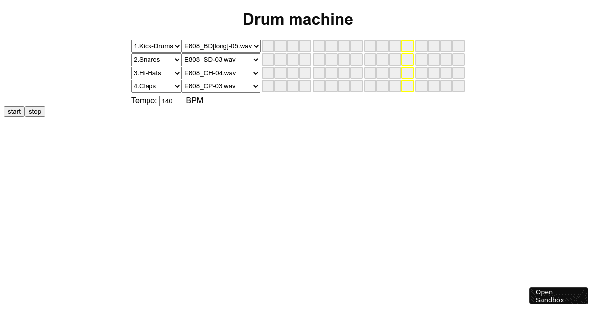 redux_drum_machine (forked) - Codesandbox
