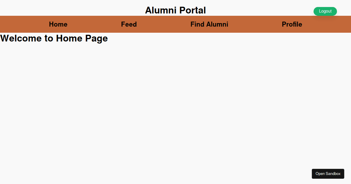 Alumni Portal 1.1 (forked) - Codesandbox