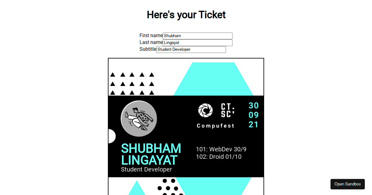 event-ticket - Codesandbox