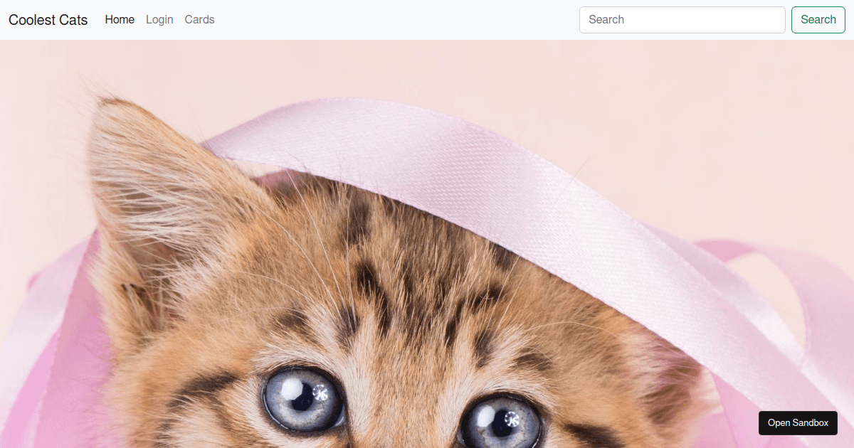 Template Bootstrap Router Codesandbox