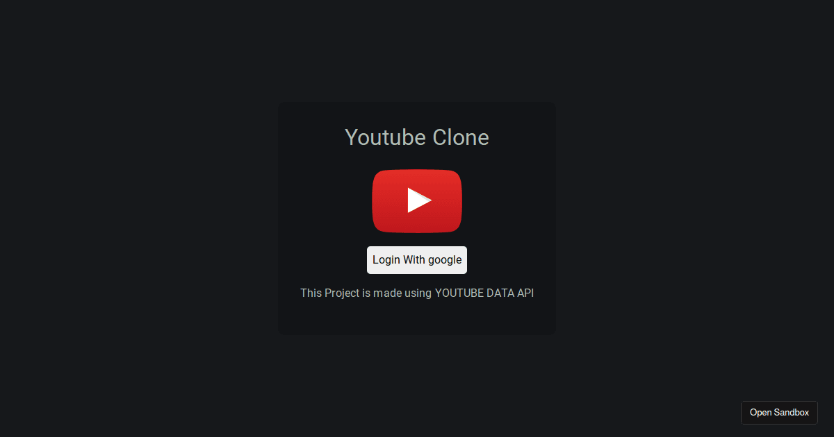 not-youtube - Codesandbox