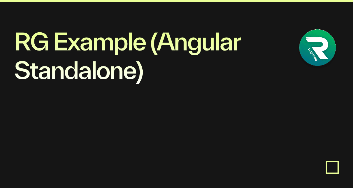 RG Example (Angular Standalone) - Codesandbox