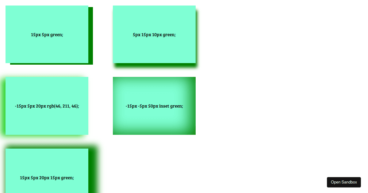 box-shadow - Codesandbox