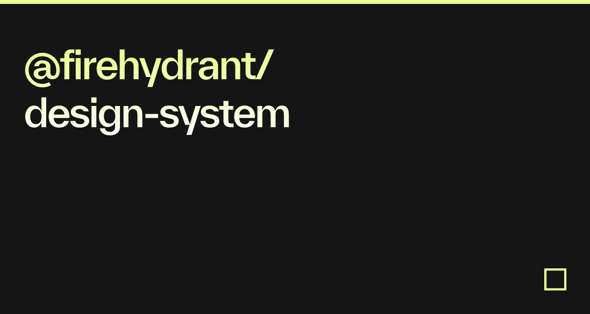 @firehydrant/design-system - Codesandbox
