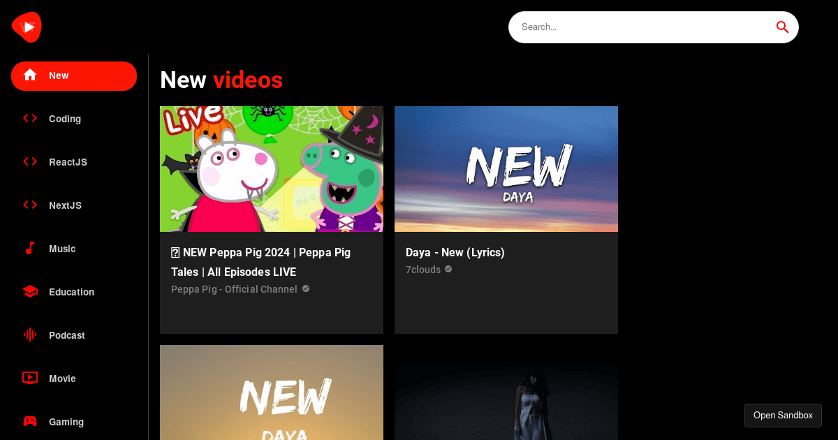 youtube-clone - Codesandbox