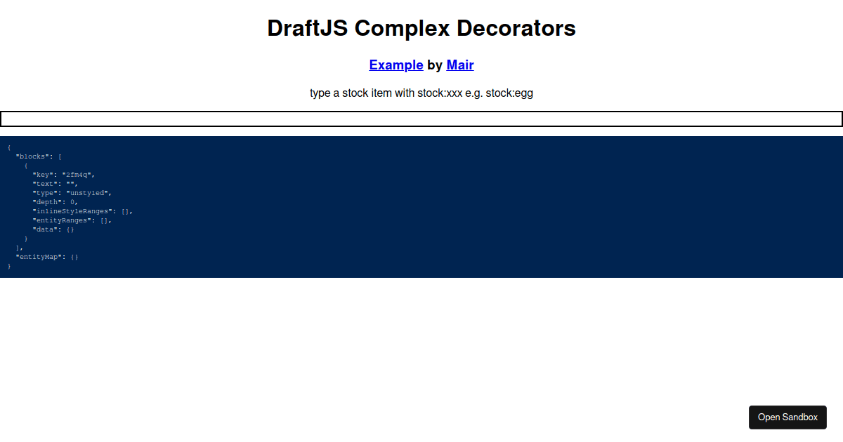draftjs complex decorator - Codesandbox