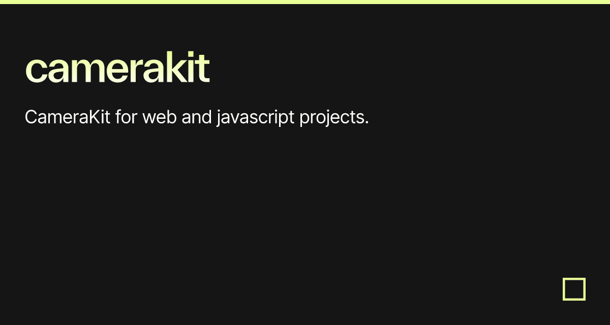 camerakit - Codesandbox