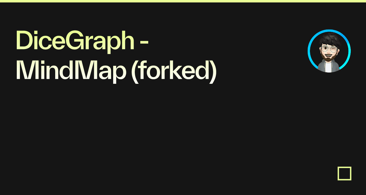 DiceGraph - MindMap (forked) - Codesandbox