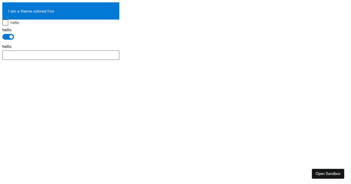 Fluent UI ThemeProvider and makeStyles example (forked) - Codesandbox