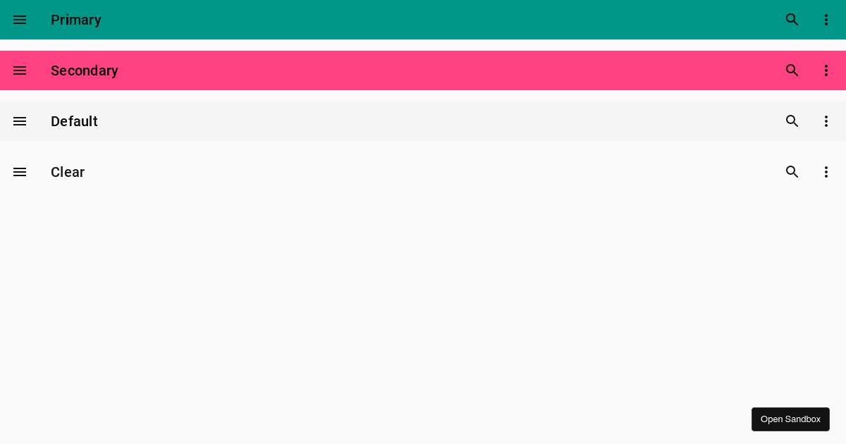 Appbar Example Simple Usage Codesandbox