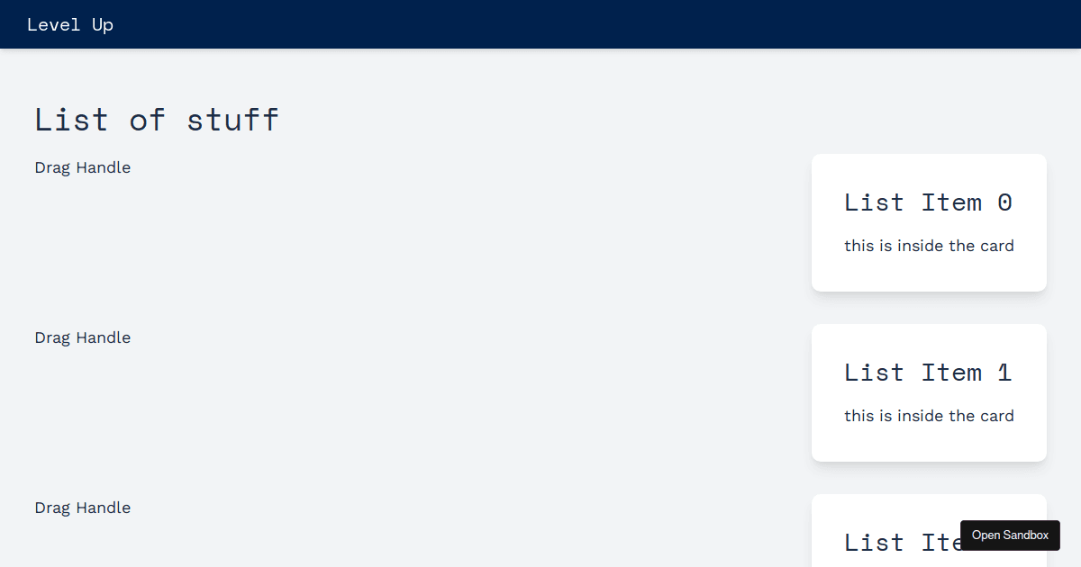 Drag List With Handle Codesandbox