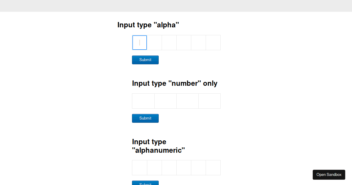 Index Forked Codesandbox
