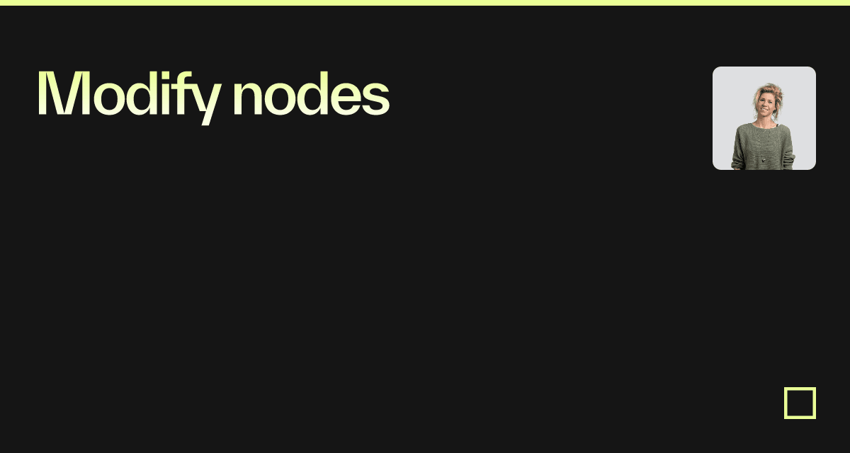 Modify Nodes Codesandbox