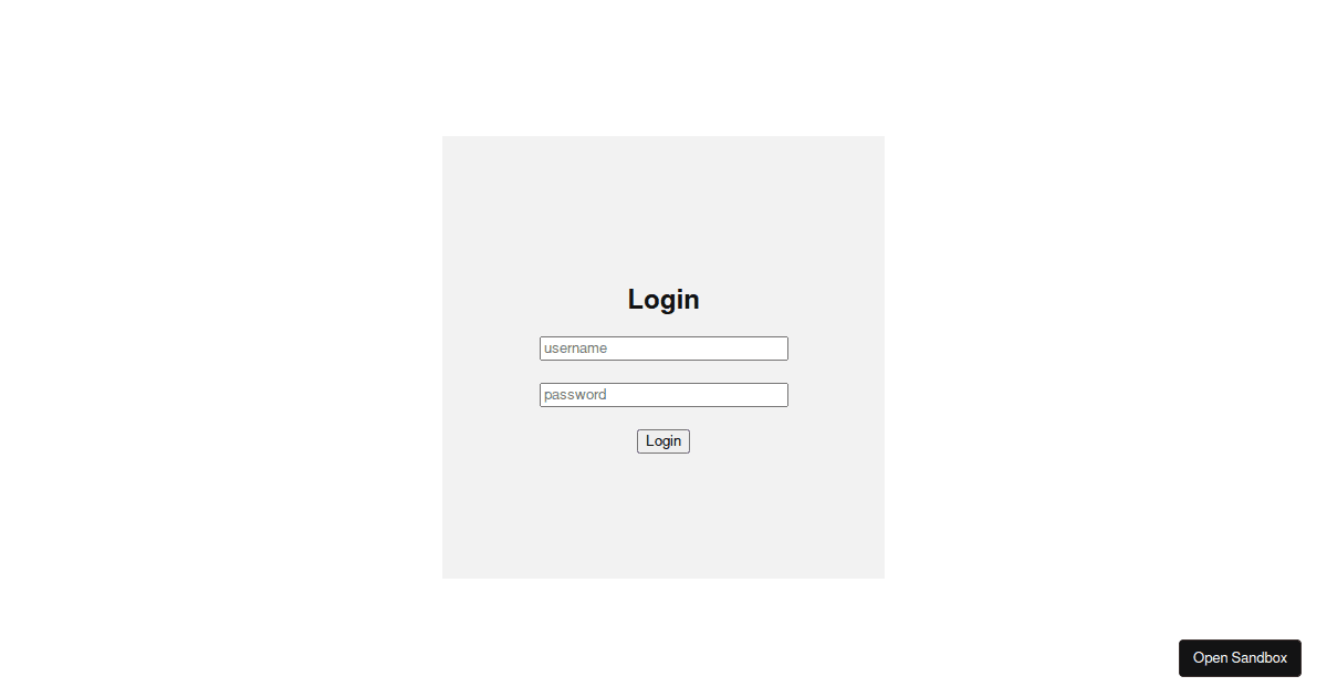 login - Codesandbox