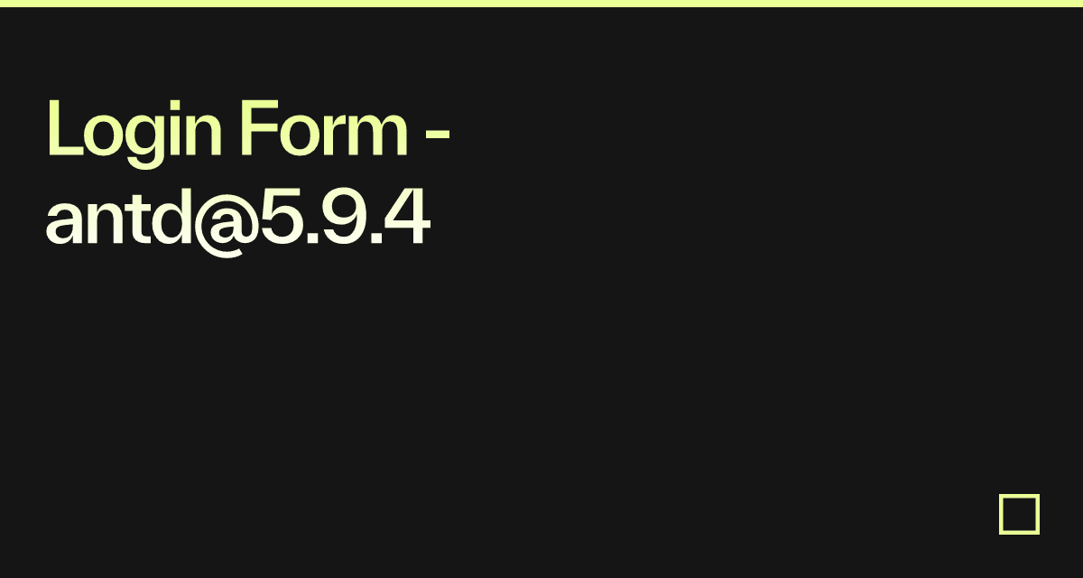 Login Form - antd@5.9.4 - Codesandbox