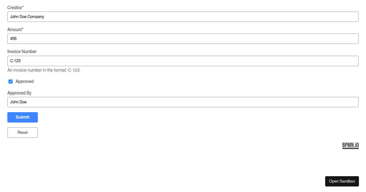 form-js Starter - Codesandbox