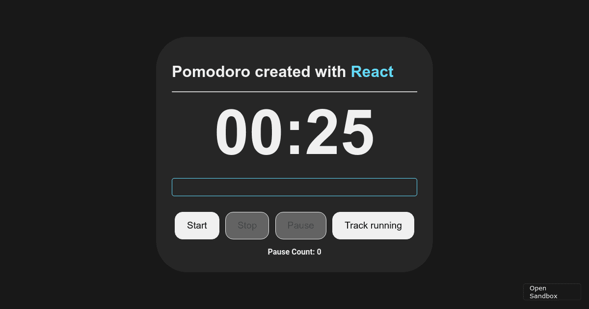 pomodoro-app - Codesandbox