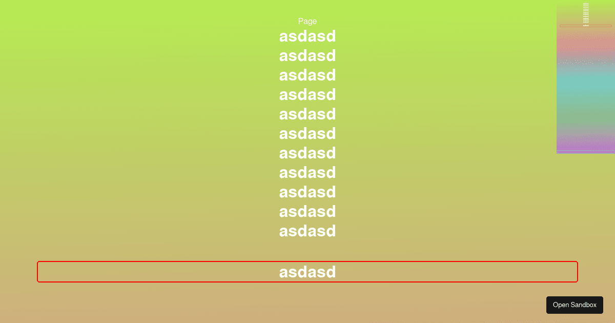 React Simple Minimap Forked Codesandbox