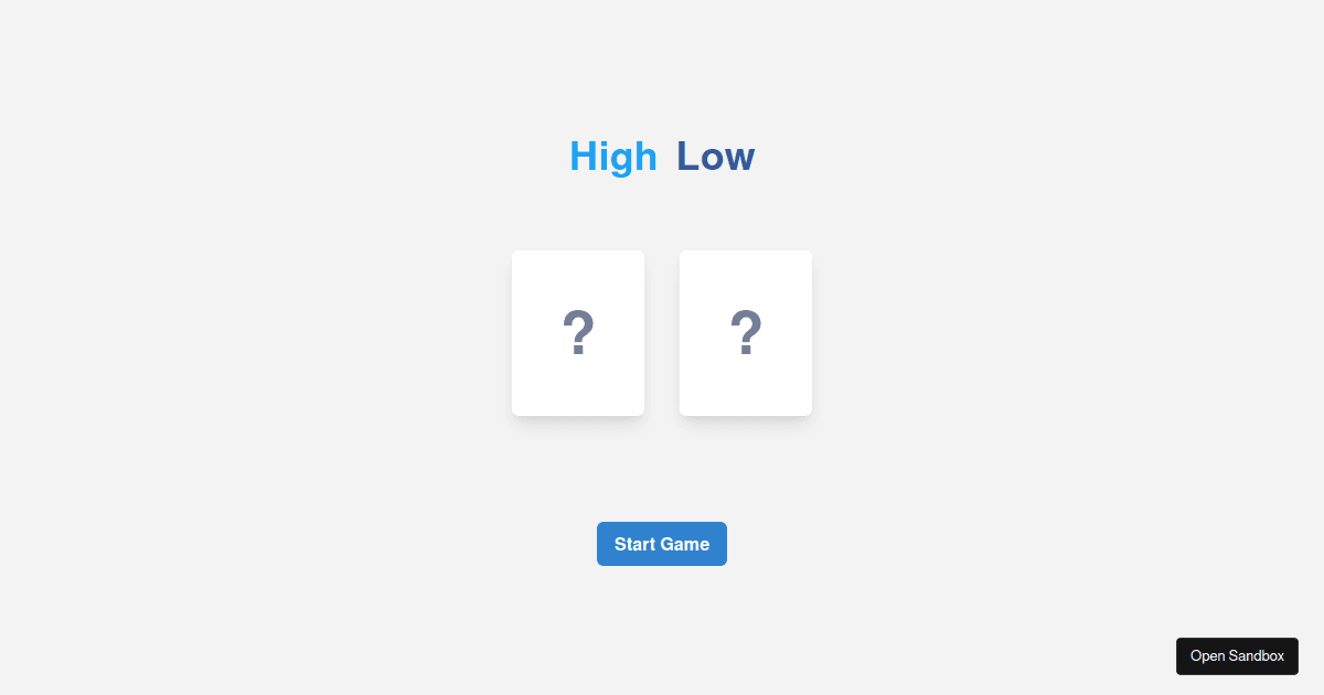 huycuongdao/high-low-game - Codesandbox