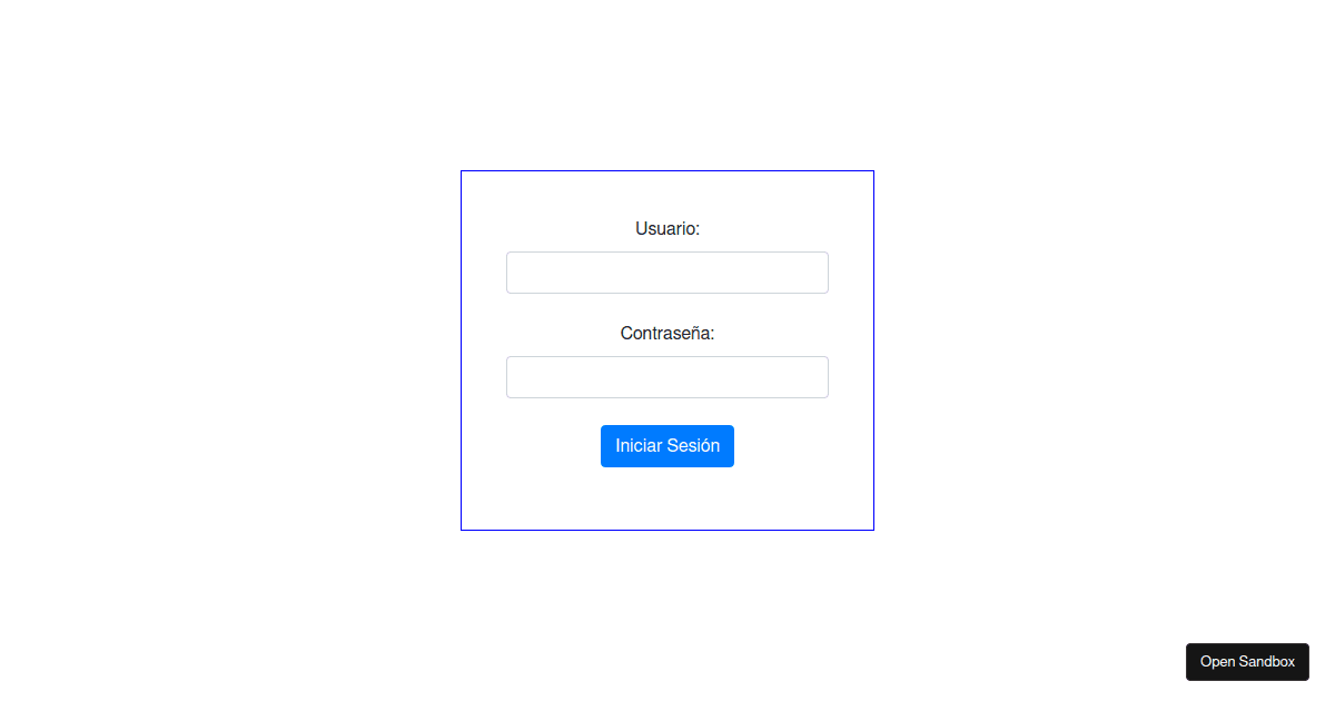 reactlogin - Codesandbox