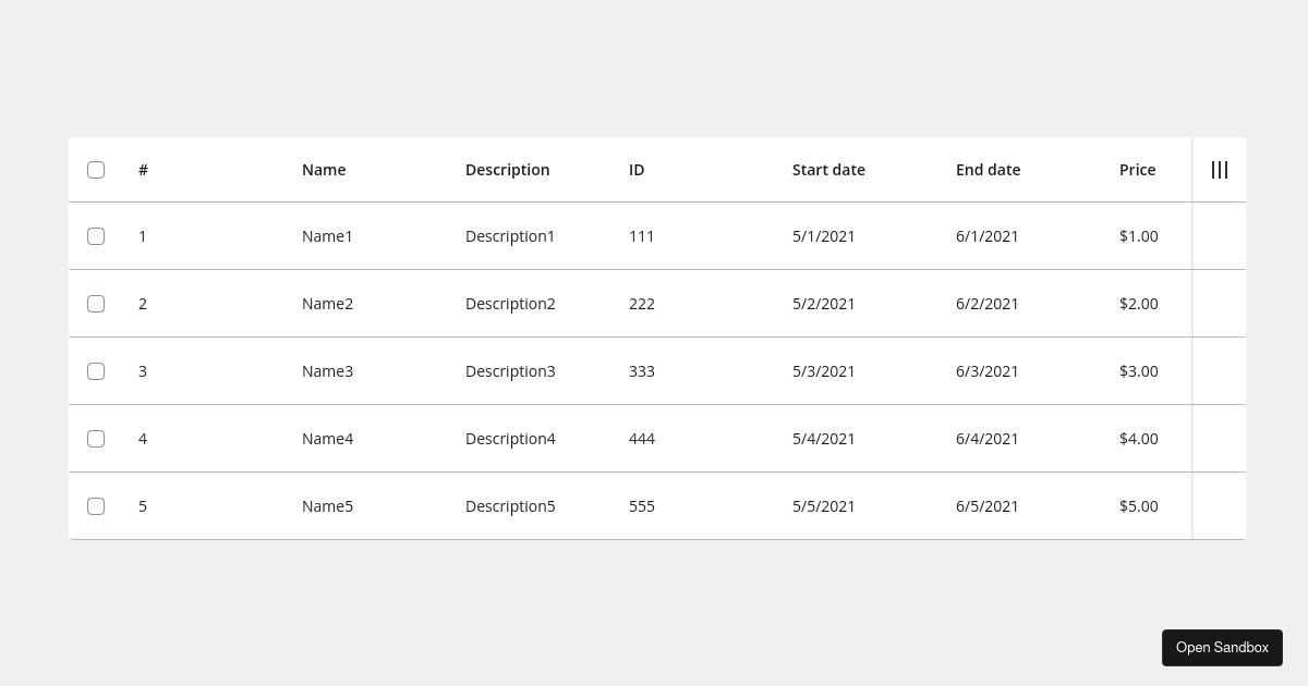 Table-Column-Resizing - Codesandbox
