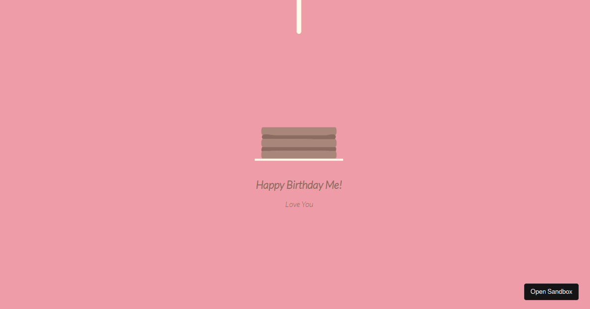 Happy birthday - Codesandbox