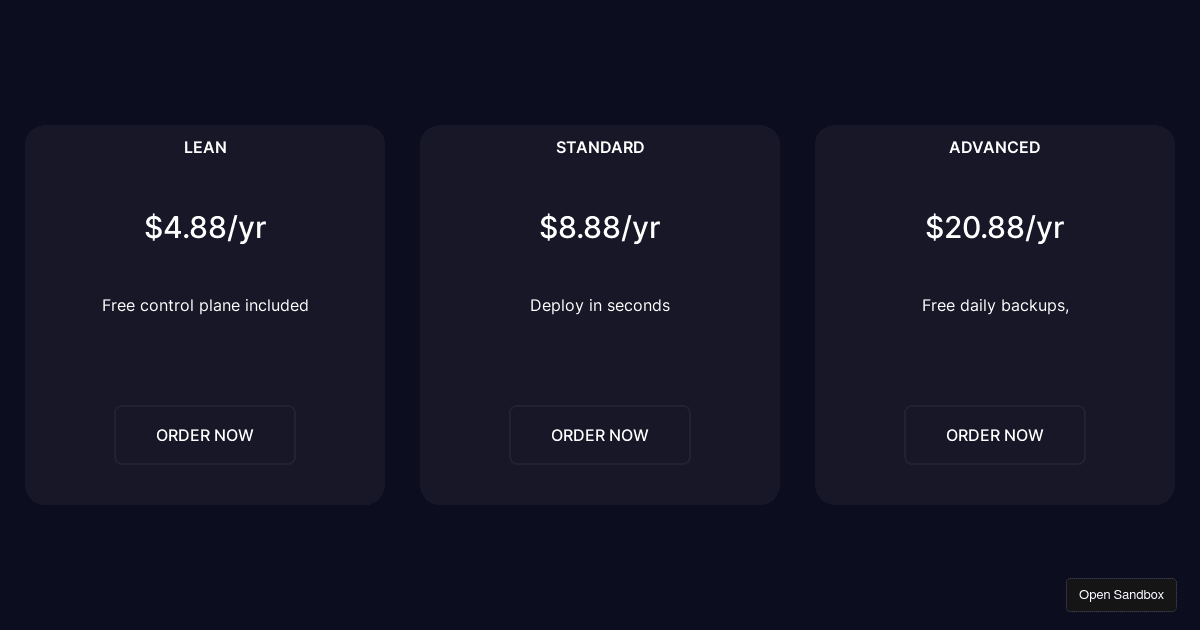 Pricing Table Html Css Codesandbox
