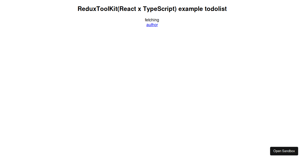 Reduxtoolkitreact X Typescript Example Todolist Codesandbox