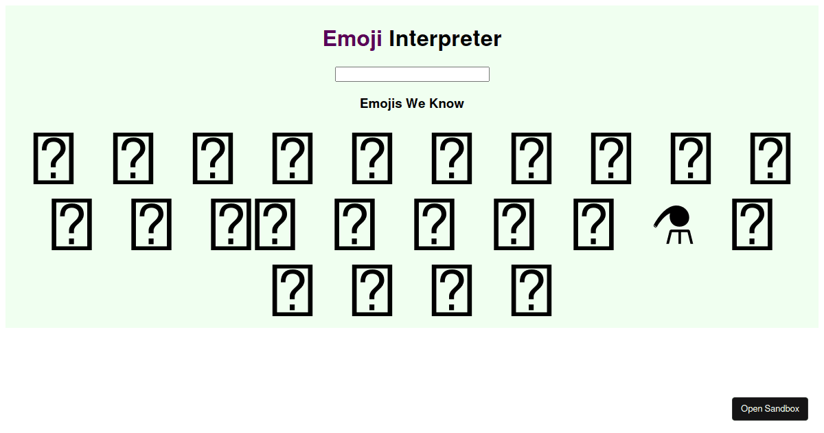 emoji-interpreter - Codesandbox