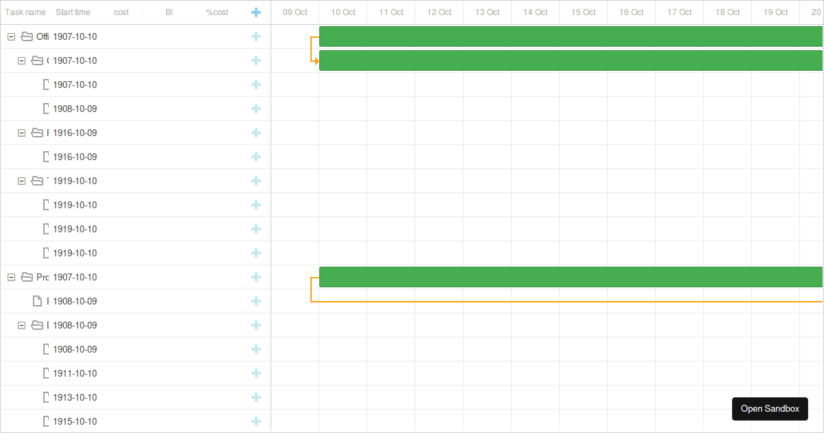 DHTMLX Gantt (forked) - Codesandbox