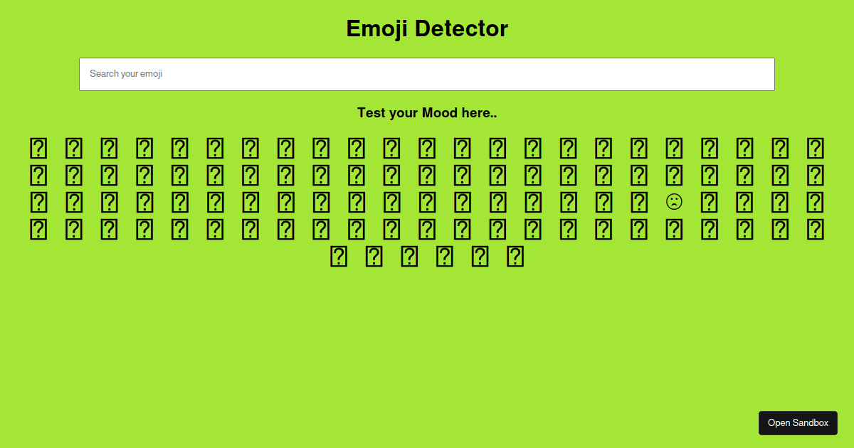 Emoji-Detector - Codesandbox