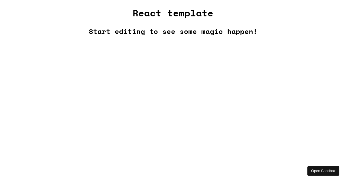 React & Styled Components Template - Codesandbox