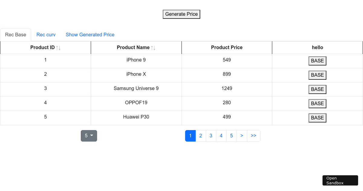 Tab Structure - Codesandbox